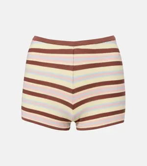 Faithfull The Brand Playa Striped Cotton-blend Shorts - Multicoloured