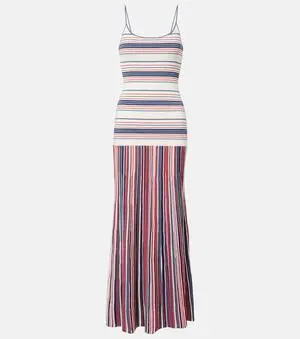 Faithfull The Brand Citara Striped Cotton-blend Maxi Dress