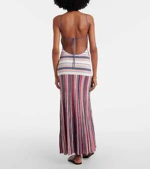 Faithfull The Brand Citara Striped Cotton-blend Maxi Dress