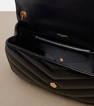 Saint Laurent Loulou Matelassé Leather Top-handle Bag - Black