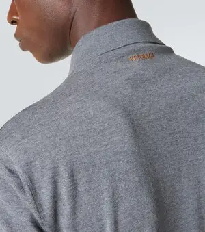 Versace Intarsia Virgin Wool Polo Sweater