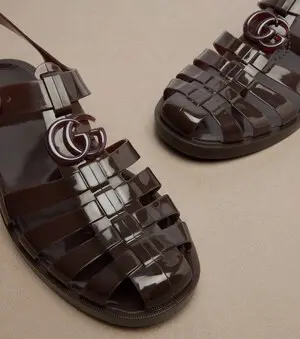 Gucci Double G Fisherman Sandals - Brown