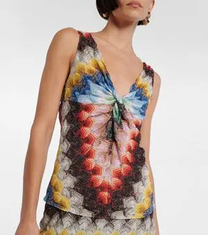 Missoni Gathered Lamé Top