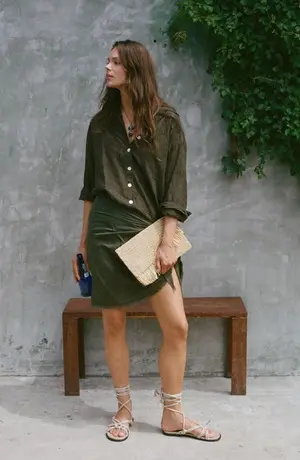 Vitamin A® Paloma Raffia Clutch - Natural