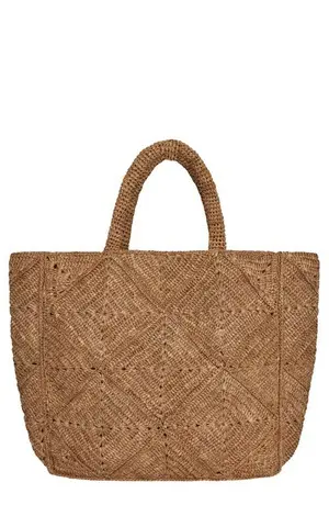 Vitamin A® Cala Raffia Tote Caramel