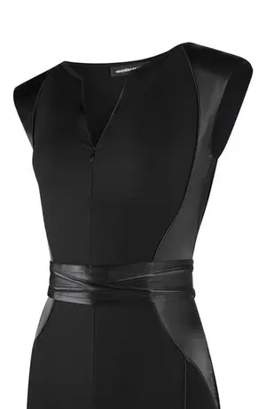 Manière De Voir Satin Contour Flared Jumpsuit