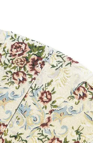 Manière De Voir Floral Jacquard Bardot Corset Top - Beige