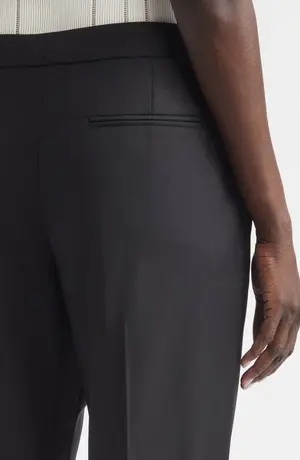 Alexander McQueen Wool Cigarette Trousers - Black