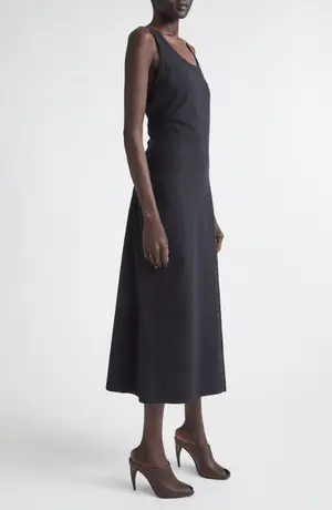 Alexander McQueen Ruched Cotton Jersey Tank Dress