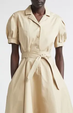 Alexander McQueen Belted Cotton Shirtdress