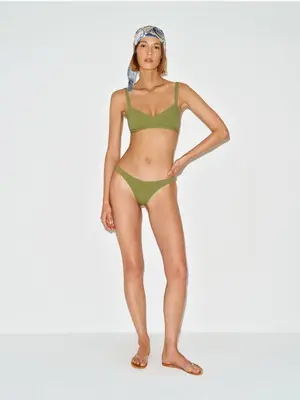 REFORMATION Soleil Bikini Top - Green