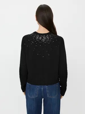 MASAI COPENHAGEN Malitana Sequined Button-front Cardigan