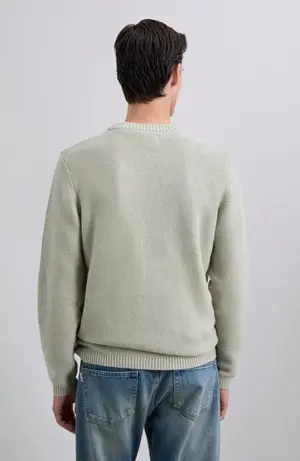 SCALPERS Structure Tricot Knit Sweater - Lightkhaki