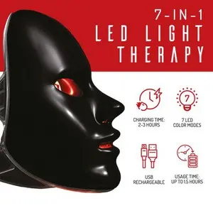 PURSONIC His & Hers 7-in-1 Led Light Therapy Face Mask - Multicolor