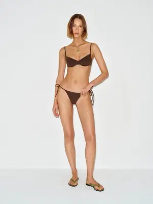REFORMATION REFORMATION Lanai Bikini Top Brown
