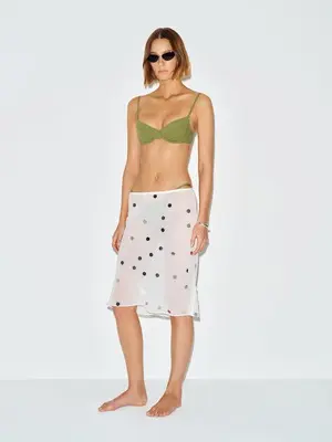 REFORMATION Reformation Lanai Bikini Top Green