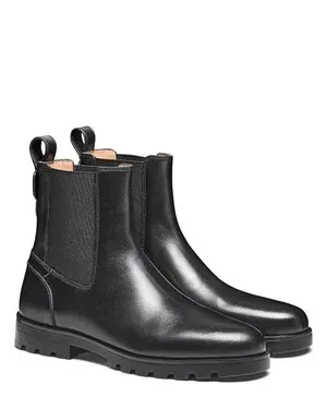 Santoni Leather Chelsea Boot