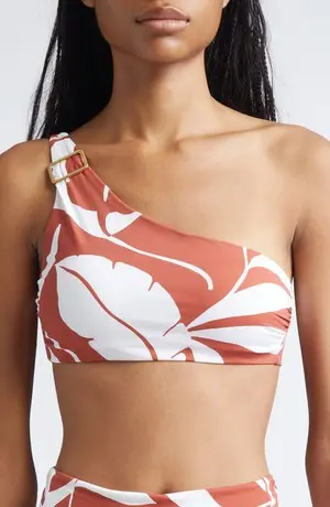 Max Mara Argenta Beachwear One-shoulder Bikini Top - Rust