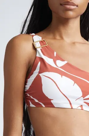 Max Mara Argenta Beachwear One-shoulder Bikini Top - Rust