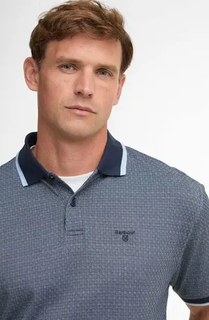 Barbour Texture Polo - Navy