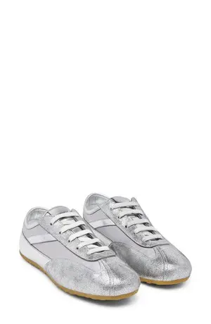 Alexander McQueen Boxe Metallic Low Top Sneakers - Champagne