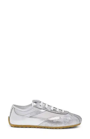 Alexander McQueen Boxe Metallic Low Top Sneakers - Champagne