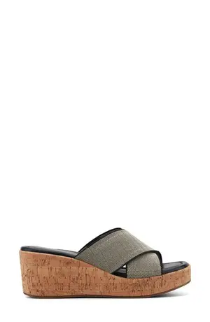 Easy Spirit Fawn Wedge Slide Sandal Wide Width - Blk01