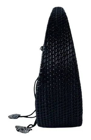 JELAVU Felicita Rattan Shoulder Bag - Black