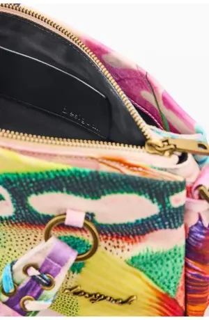 Desigual Printed Denim Shoulder Bag