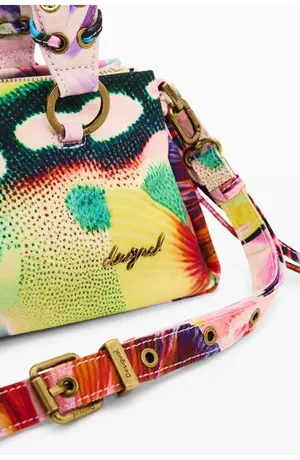 Desigual Printed Denim Shoulder Bag