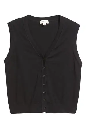 MAVI Cotton Tricot Sweater Vest - Black