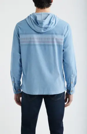 Johnnie-o Corduroy Henley Hoodie