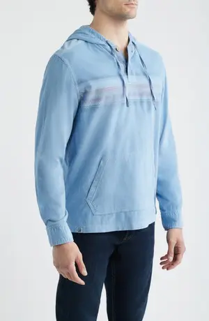 Johnnie-o Corduroy Henley Hoodie