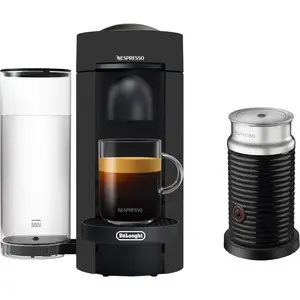 NESPRESSO Vertuoplus Coffee Machine & Aeroccino Frother Set - Black