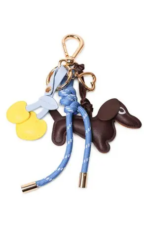 POP UPS BRAND Key Chain With Charms - Blue/brown Dog
