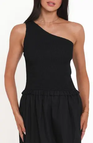 PETAL & PUP One-shoulder Maxi Dress