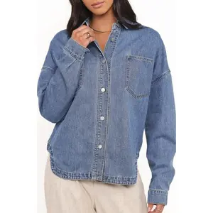 PETAL & PUP Cornelia Denim Button-up Shirt