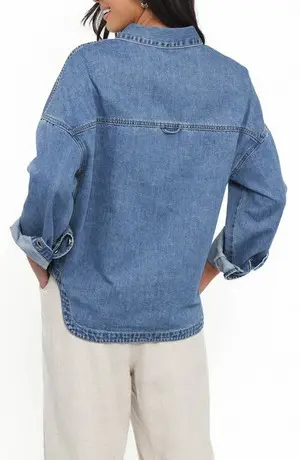 PETAL & PUP Cornelia Denim Button-up Shirt