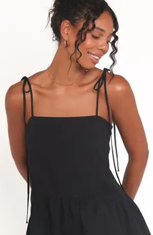 PETAL & PUP Rubie Tie Strap Cotton Romper