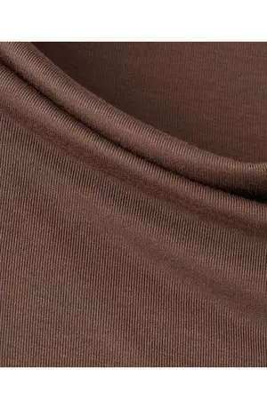 Mango Asymmetric Gather Maxi Dress - Brown