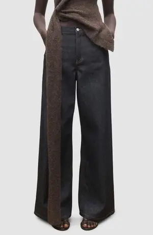 Women's Dark Blue Wide Leg Jeans