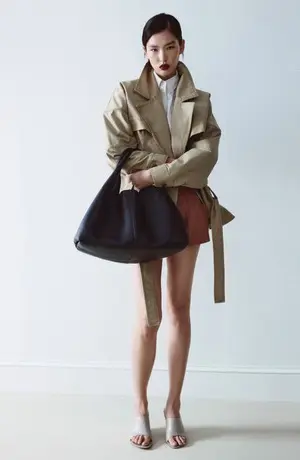 Mango Slouchy Leather Shoulder Bag - Black