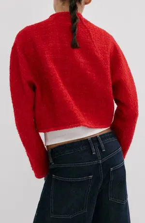 Mango Jewel Button Tweed Jacket