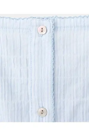 Mango Picot Stretch Cotton Nightgown - Blue