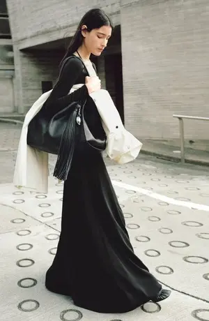 Mango Long-sleeve Knit Maxi Dress With Halter Neck