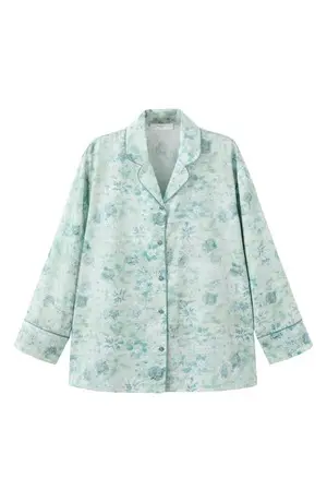 Mango Relaxed Fit Cotton Pajama Top