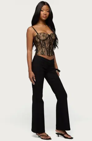 EDIKTED Alyce Crossover Flare Pants