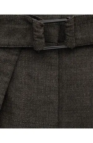Mango Belted Pleated Trousers