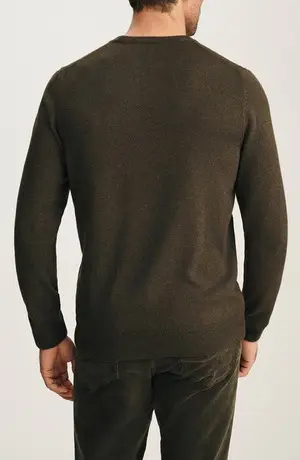 34 Heritage Cashmere & Silk Blend Crewneck Sweater - Khaki