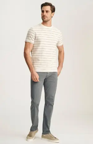 34 Heritage Feeder Stripe Cotton Blend T-shirt - Beige
